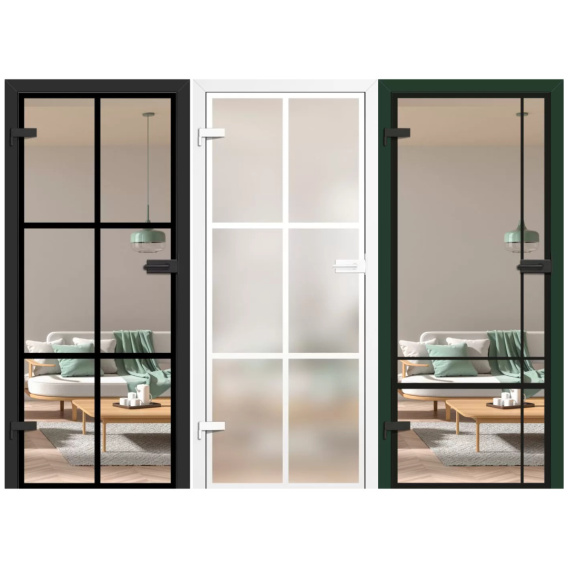 Szklane drzwi z ościeżnicą GRAF ERKADO LOFT - Impol